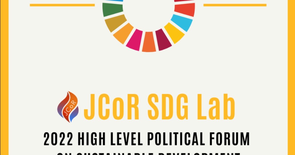 JCoR SDG Lab sessions - UN HLPF 2022 | JPIC Learning Hub